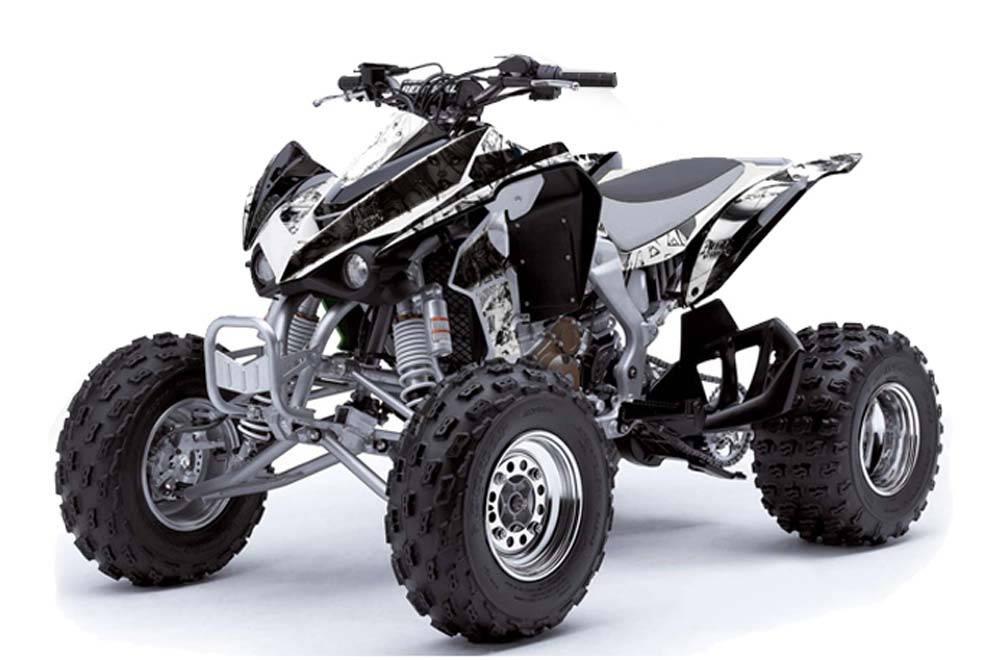 Kawasaki KFX 450 ATV Graphic Kit - 2008-2015 Mad Hatter White